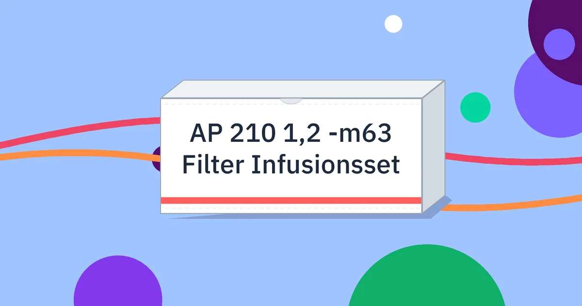 Symbolbild: Packung mit der Aufschrift AP 210 1,2 -m63 Filter Infusionsset (PZN 11016895) – Verfügbarkeit und Bezug in Apotheken in Frankfurt am Main