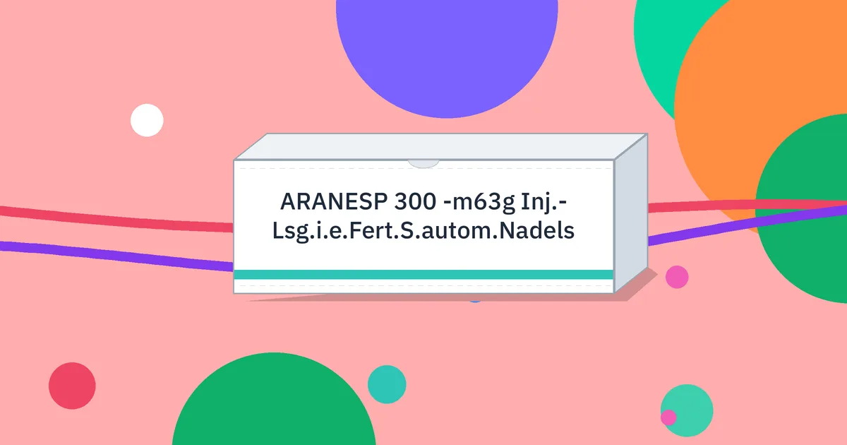Symbolbild: Packung mit der Aufschrift ARANESP 300 -m63g Inj.-Lsg.i.e.Fert.S.autom.Nadels (PZN 09938305) – Verfügbarkeit und Bezug in Apotheken in Frankfurt am Main