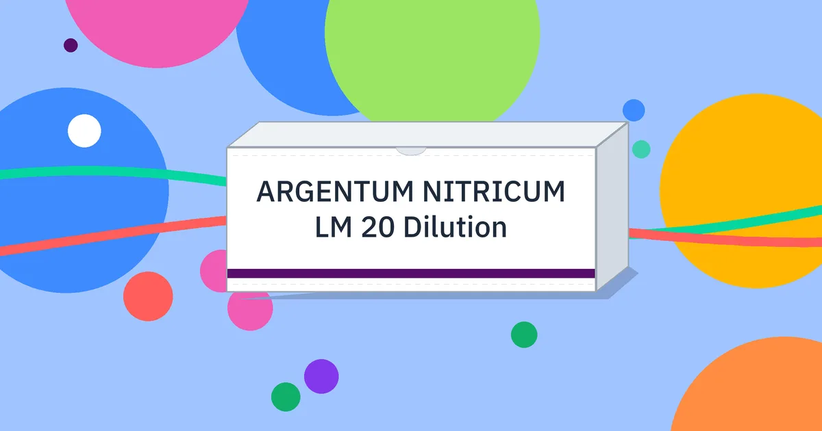 Symbolbild: Packung mit der Aufschrift ARGENTUM NITRICUM LM 20 Dilution (PZN 12768746) – Verfügbarkeit und Bezug in Apotheken in Frankfurt am Main