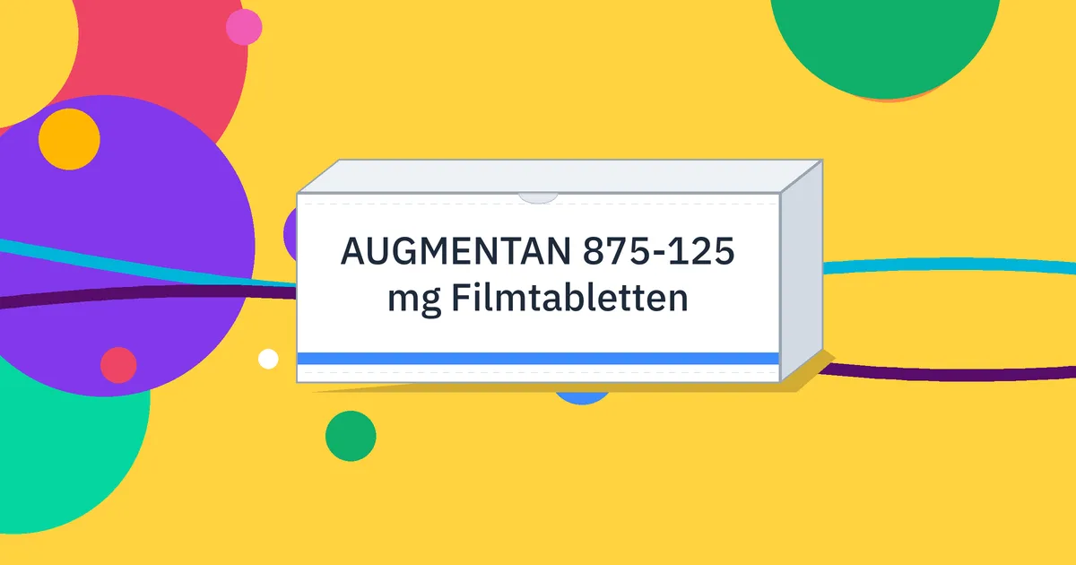 Symbolbild: Packung mit der Aufschrift AUGMENTAN 875-125 mg Filmtabletten (PZN 17363936) – Verfügbarkeit und Bezug in Apotheken in Frankfurt am Main
