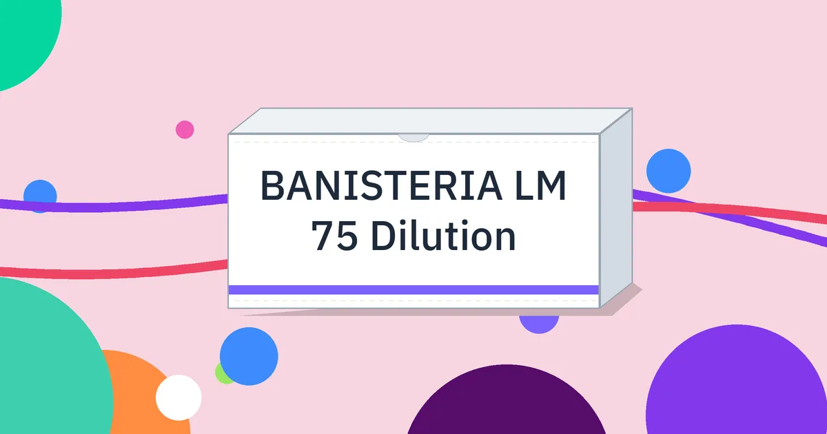 Symbolbild: Packung mit der Aufschrift BANISTERIA LM 75 Dilution (PZN 13376155) – Verfügbarkeit und Bezug in Apotheken in Frankfurt am Main