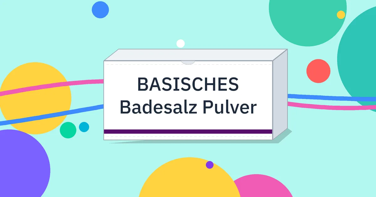 Symbolbild: Packung mit der Aufschrift BASISCHES Badesalz Pulver (PZN 06916289) – Verfügbarkeit und Bezug in Apotheken in Frankfurt am Main