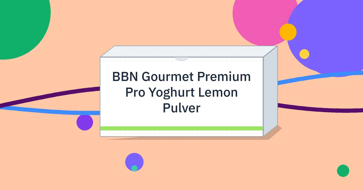 Symbolbild: Packung mit der Aufschrift BBN Gourmet Premium Pro Yoghurt Lemon Pulver (PZN 16853762) – Verfügbarkeit und Bezug in Apotheken in Frankfurt am Main