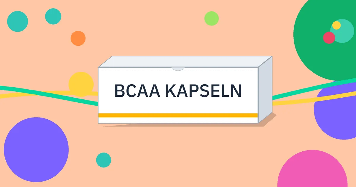 Symbolbild: Packung mit der Aufschrift BCAA KAPSELN (PZN 08448800) – Verfügbarkeit und Bezug in Apotheken in Frankfurt am Main