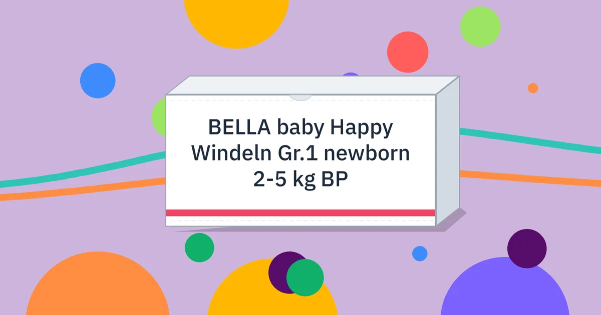 Symbolbild: Packung mit der Aufschrift BELLA baby Happy Windeln Gr.1 newborn 2-5 kg BP (PZN 19772716) – Verfügbarkeit und Bezug in Apotheken in Frankfurt am Main
