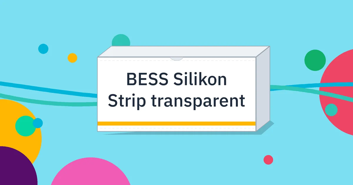 Symbolbild: Packung mit der Aufschrift BESS Silikon Strip transparent (PZN 05524400) – Verfügbarkeit und Bezug in Apotheken in Frankfurt am Main