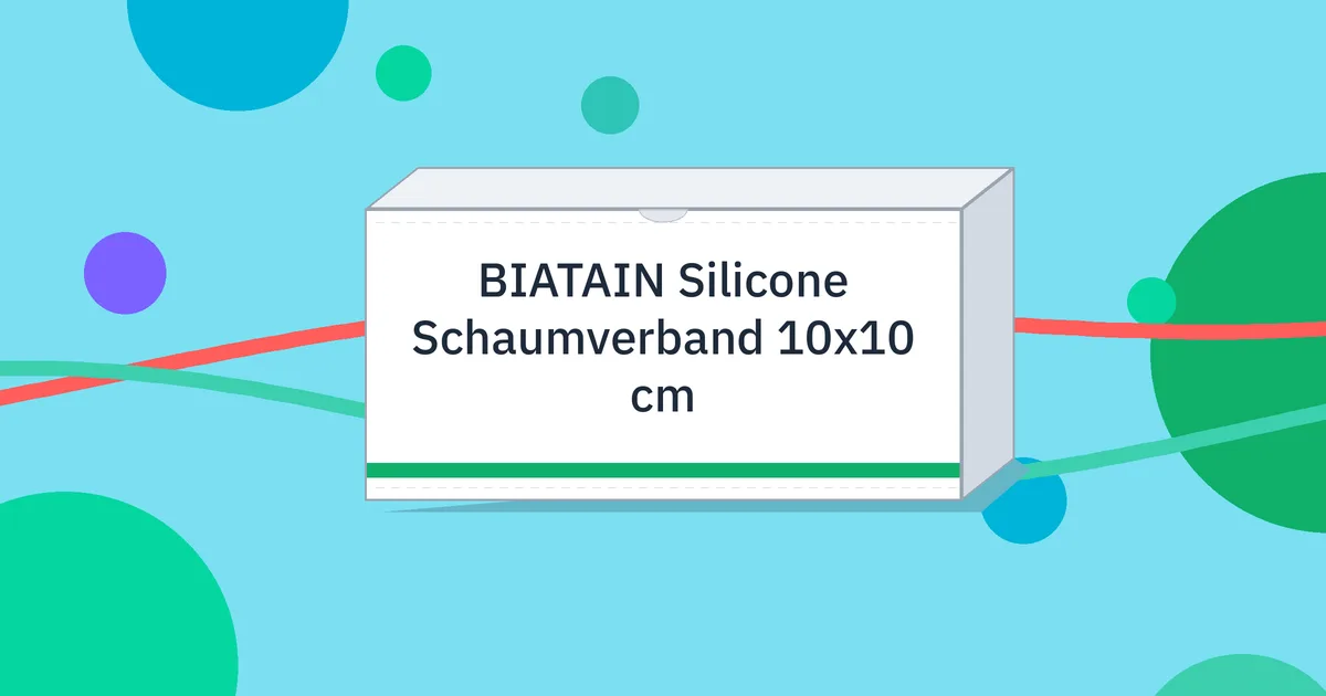 Symbolbild: Packung mit der Aufschrift BIATAIN Silicone Schaumverband 10x10 cm (PZN 17255891) – Verfügbarkeit und Bezug in Apotheken in Frankfurt am Main