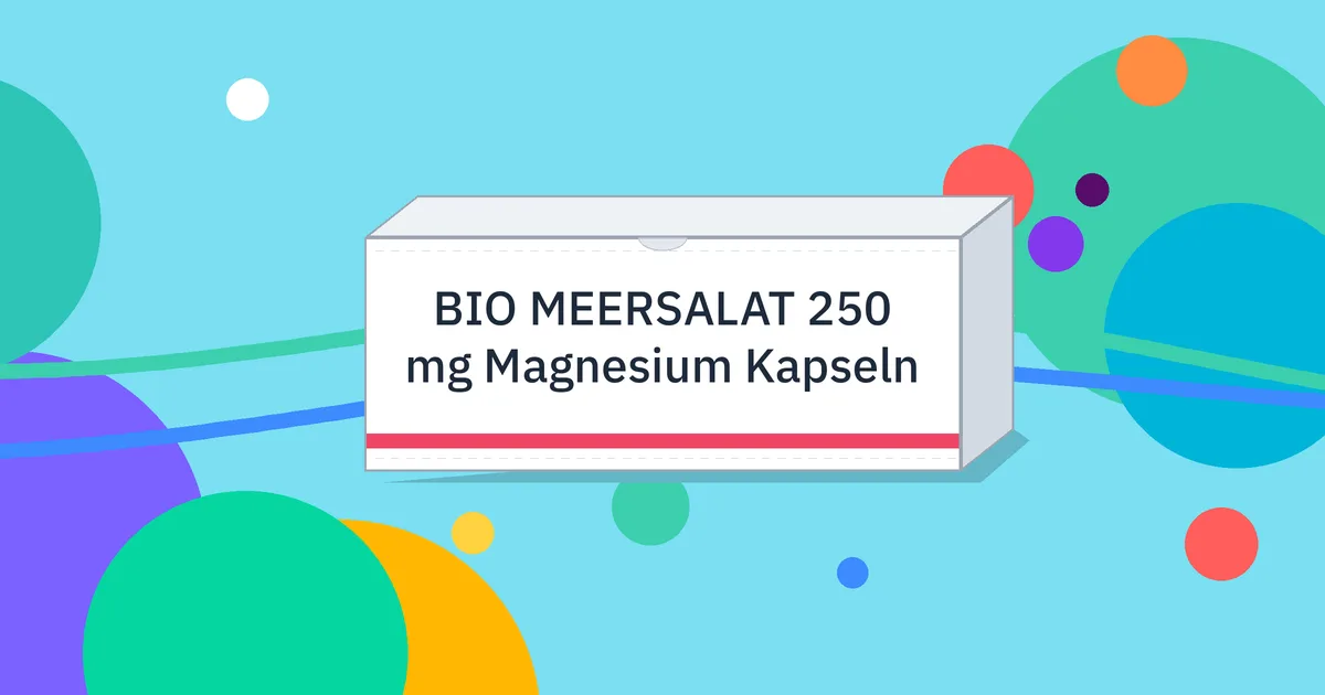 Symbolbild: Packung mit der Aufschrift BIO MEERSALAT 250 mg Magnesium Kapseln (PZN 16770912) – Verfügbarkeit und Bezug in Apotheken in Frankfurt am Main