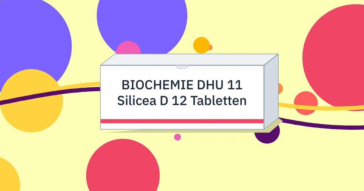 Symbolbild: Packung mit der Aufschrift BIOCHEMIE DHU 11 Silicea D 12 Tabletten (PZN 18182763) – Verfügbarkeit und Bezug in Apotheken in Frankfurt am Main