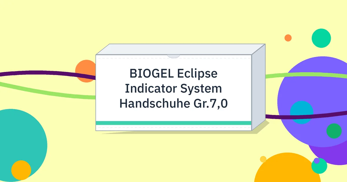 Symbolbild: Packung mit der Aufschrift BIOGEL Eclipse Indicator System Handschuhe Gr.7,0 (PZN 04701751) – Verfügbarkeit und Bezug in Apotheken in Frankfurt am Main