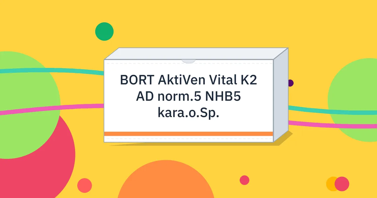 Symbolbild: Packung mit der Aufschrift BORT AktiVen Vital K2 AD norm.5 NHB5 kara.o.Sp. (PZN 17492786) – Verfügbarkeit und Bezug in Apotheken in Frankfurt am Main