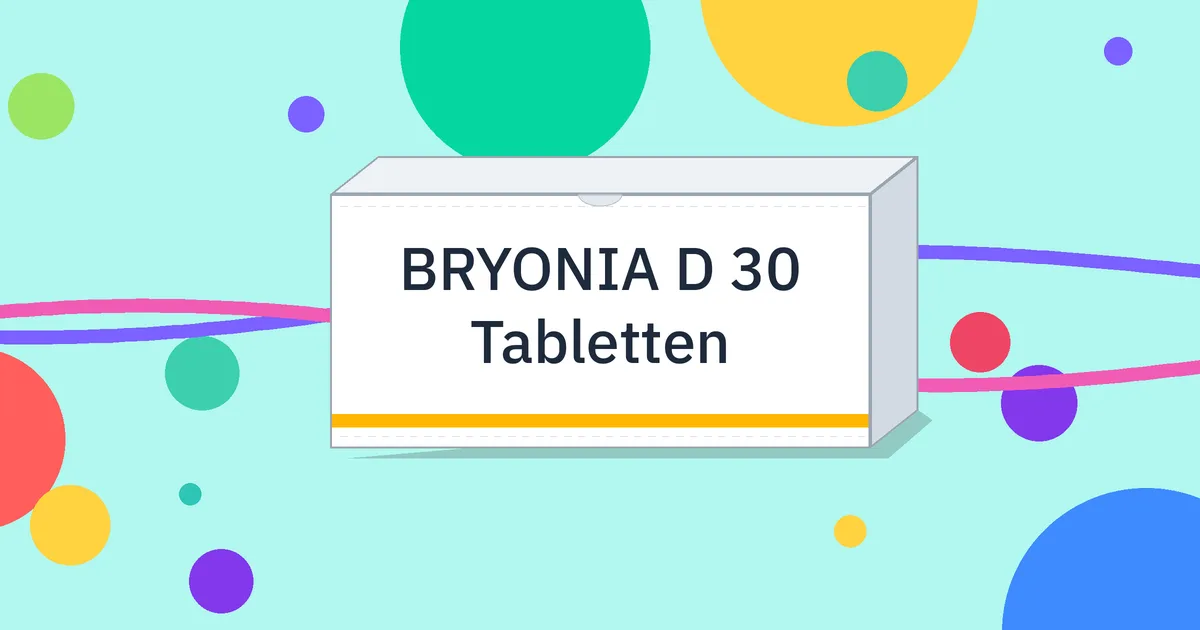 Symbolbild: Packung mit der Aufschrift BRYONIA D 30 Tabletten (PZN 02626821) – Verfügbarkeit und Bezug in Apotheken in Frankfurt am Main