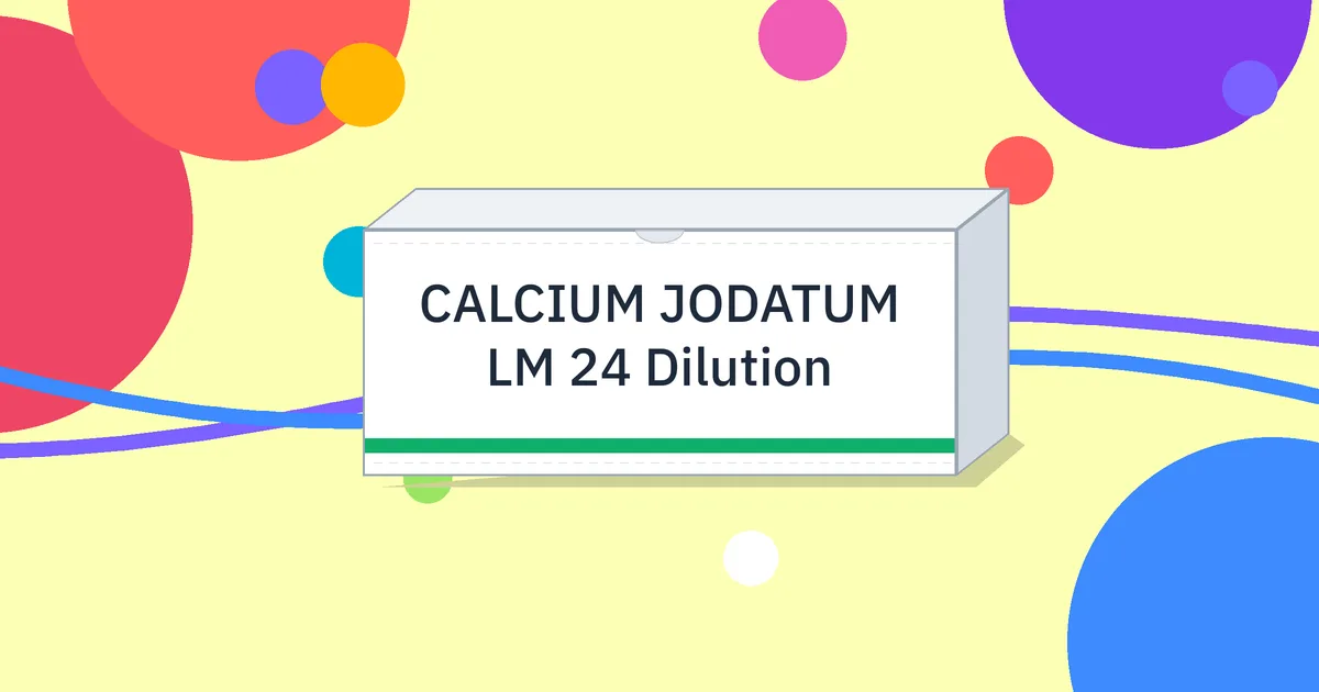 Symbolbild: Packung mit der Aufschrift CALCIUM JODATUM LM 24 Dilution (PZN 12804904) – Verfügbarkeit und Bezug in Apotheken in Frankfurt am Main