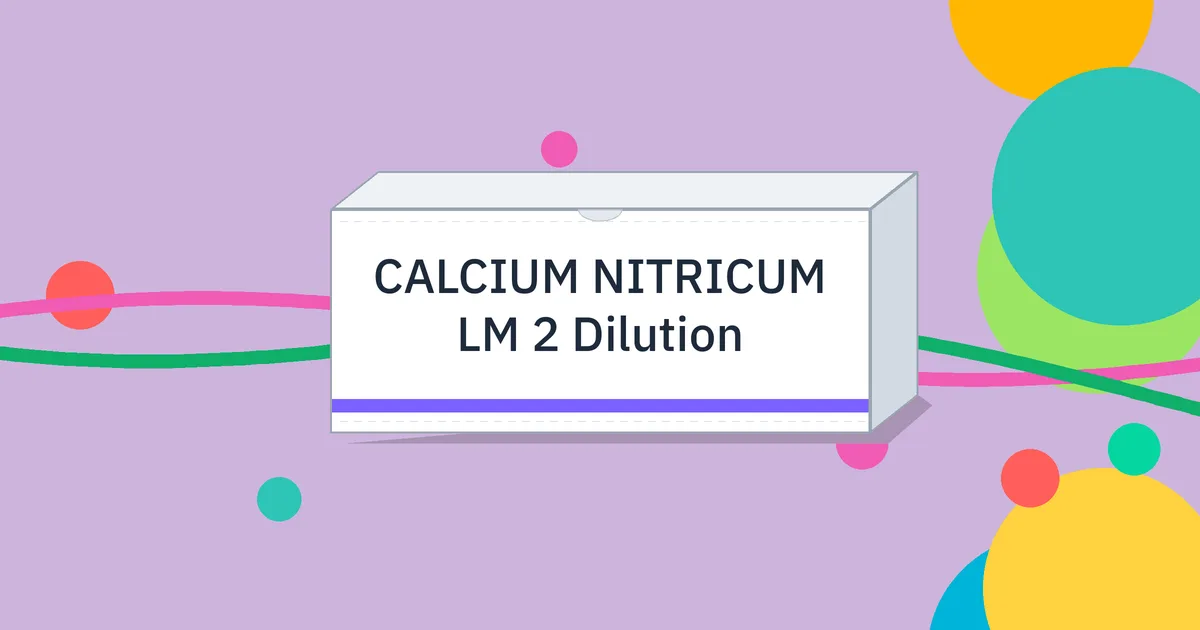 Symbolbild: Packung mit der Aufschrift CALCIUM NITRICUM LM 2 Dilution (PZN 13409601) – Verfügbarkeit und Bezug in Apotheken in Frankfurt am Main