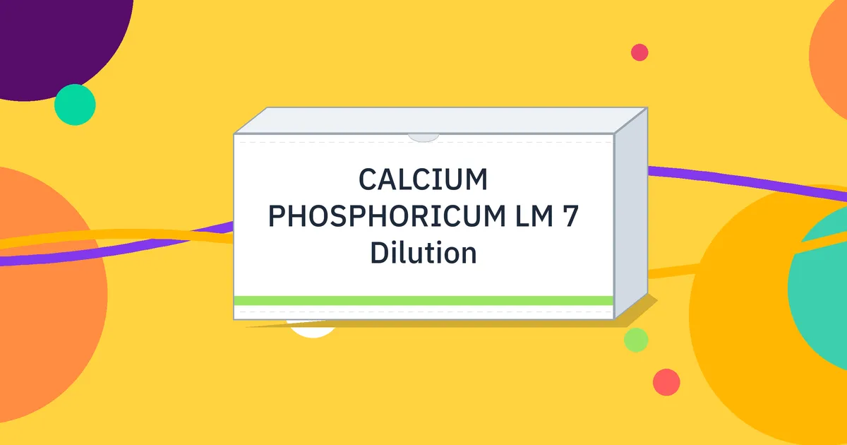 Symbolbild: Packung mit der Aufschrift CALCIUM PHOSPHORICUM LM 7 Dilution (PZN 12805186) – Verfügbarkeit und Bezug in Apotheken in Frankfurt am Main