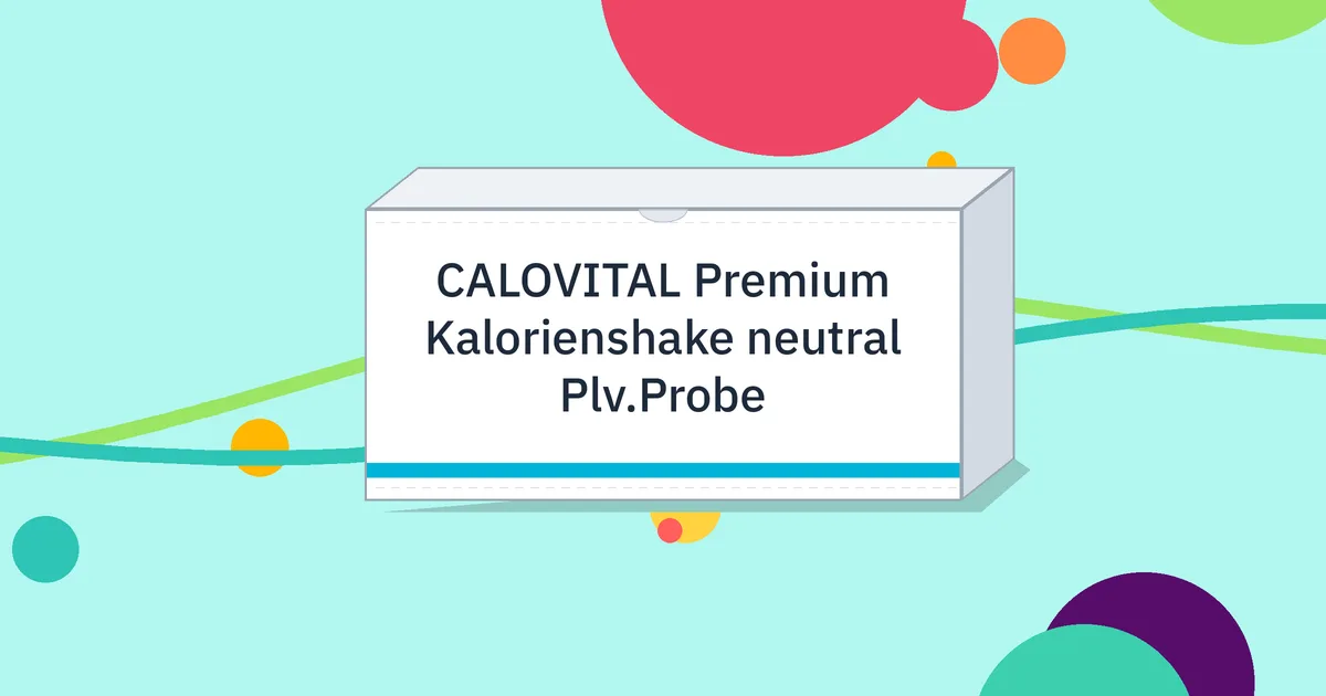 Symbolbild: Packung mit der Aufschrift CALOVITAL Premium Kalorienshake neutral Plv.Probe (PZN 19823170) – Verfügbarkeit und Bezug in Apotheken in Frankfurt am Main