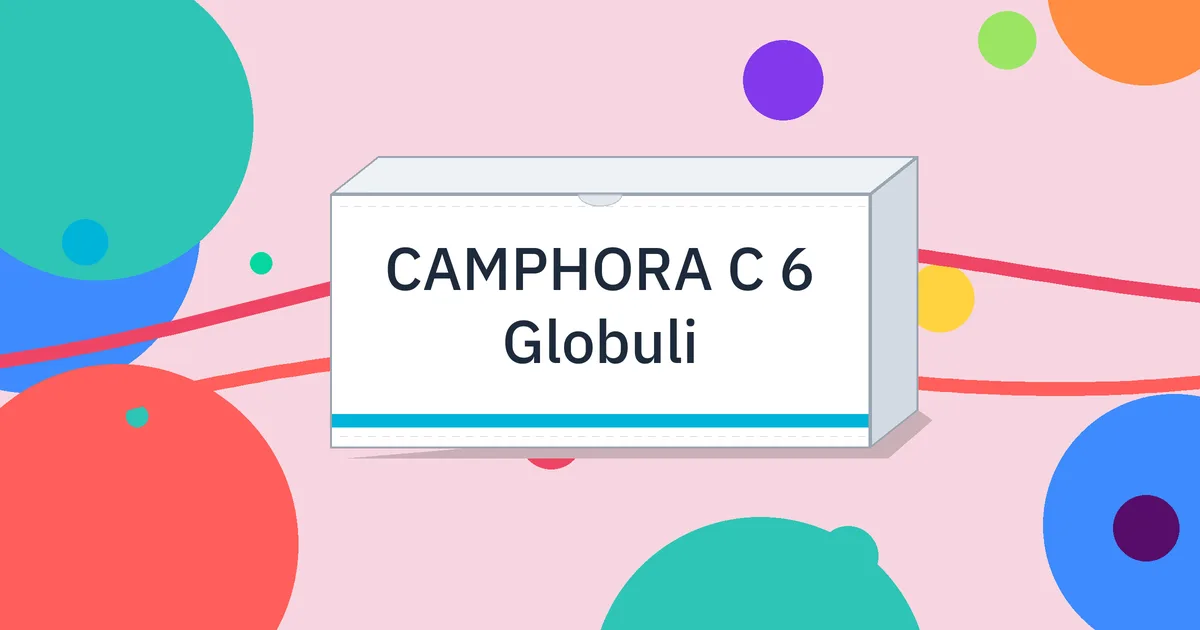 Symbolbild: Packung mit der Aufschrift CAMPHORA C 6 Globuli (PZN 19685124) – Verfügbarkeit und Bezug in Apotheken in Frankfurt am Main