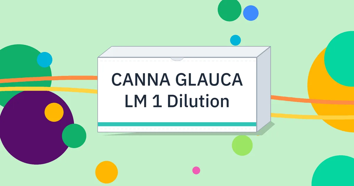 Symbolbild: Packung mit der Aufschrift CANNA GLAUCA LM 1 Dilution (PZN 13412856) – Verfügbarkeit und Bezug in Apotheken in Frankfurt am Main