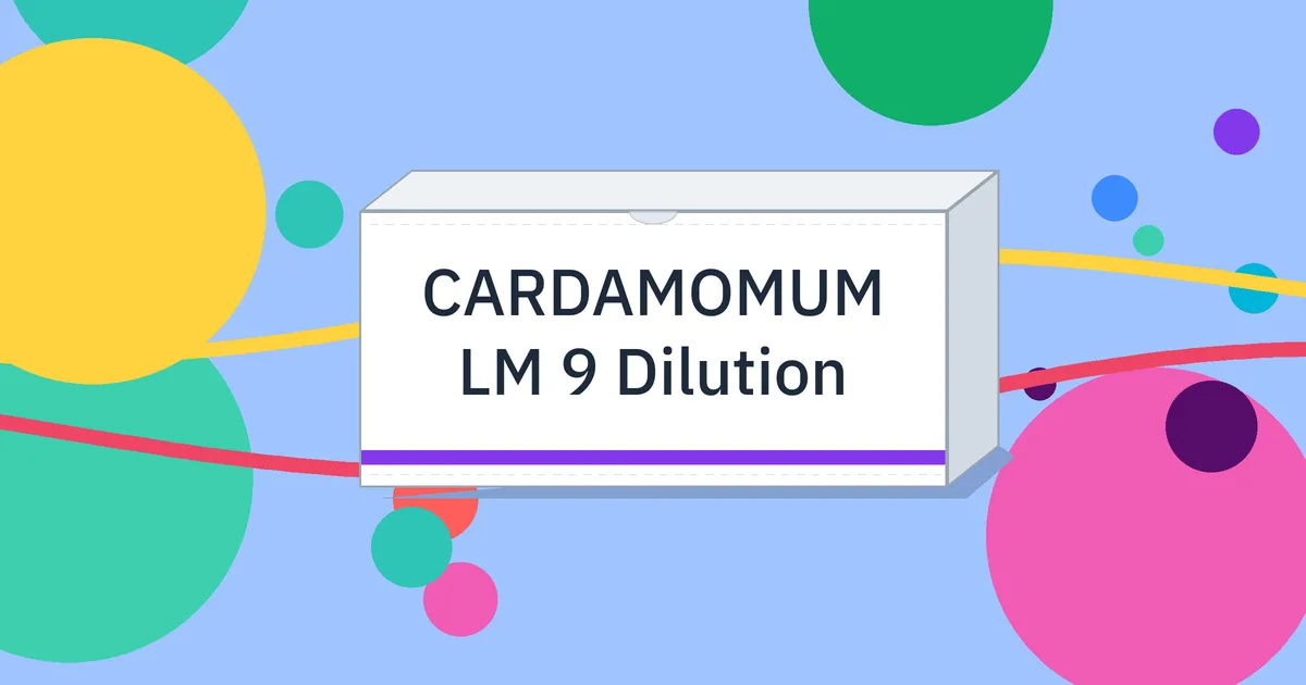 Symbolbild: Packung mit der Aufschrift CARDAMOMUM LM 9 Dilution (PZN 13429561) – Verfügbarkeit und Bezug in Apotheken in Frankfurt am Main