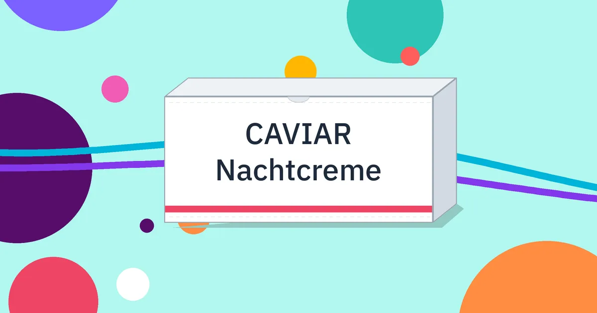 Symbolbild: Packung mit der Aufschrift CAVIAR Nachtcreme (PZN 15422043) – Verfügbarkeit und Bezug in Apotheken in Frankfurt am Main