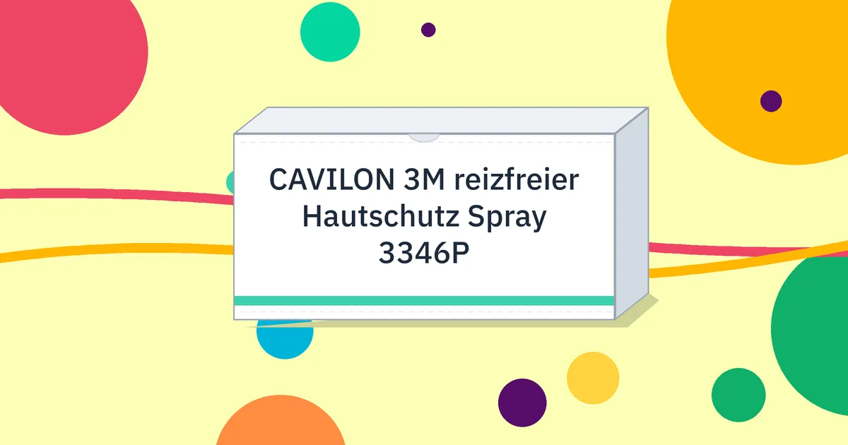 Symbolbild: Packung mit der Aufschrift CAVILON 3M reizfreier Hautschutz Spray 3346P (PZN 13719448) – Verfügbarkeit und Bezug in Apotheken in Frankfurt am Main