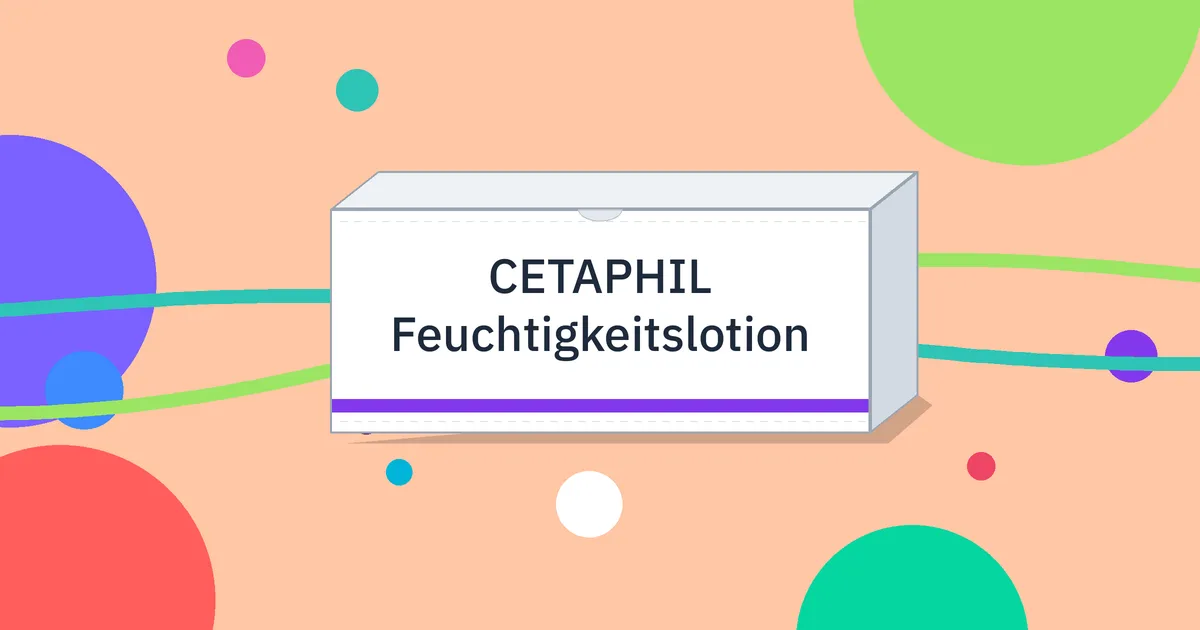 Symbolbild: Packung mit der Aufschrift CETAPHIL Feuchtigkeitslotion (PZN 20007613) – Verfügbarkeit und Bezug in Apotheken in Frankfurt am Main