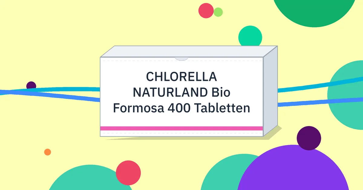Symbolbild: Packung mit der Aufschrift CHLORELLA NATURLAND Bio Formosa 400 Tabletten (PZN 10637537) – Verfügbarkeit und Bezug in Apotheken in Frankfurt am Main