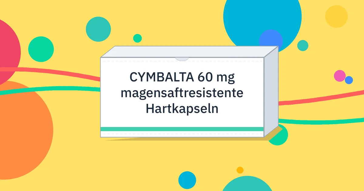 Symbolbild: Packung mit der Aufschrift CYMBALTA 60 mg magensaftresistente Hartkapseln (PZN 03882503) – Verfügbarkeit und Bezug in Apotheken in Frankfurt am Main