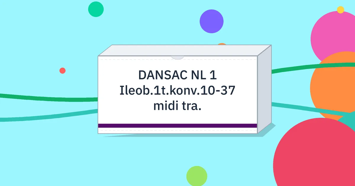 Symbolbild: Packung mit der Aufschrift DANSAC NL 1 Ileob.1t.konv.10-37 midi tra. (PZN 09900952) – Verfügbarkeit und Bezug in Apotheken in Frankfurt am Main