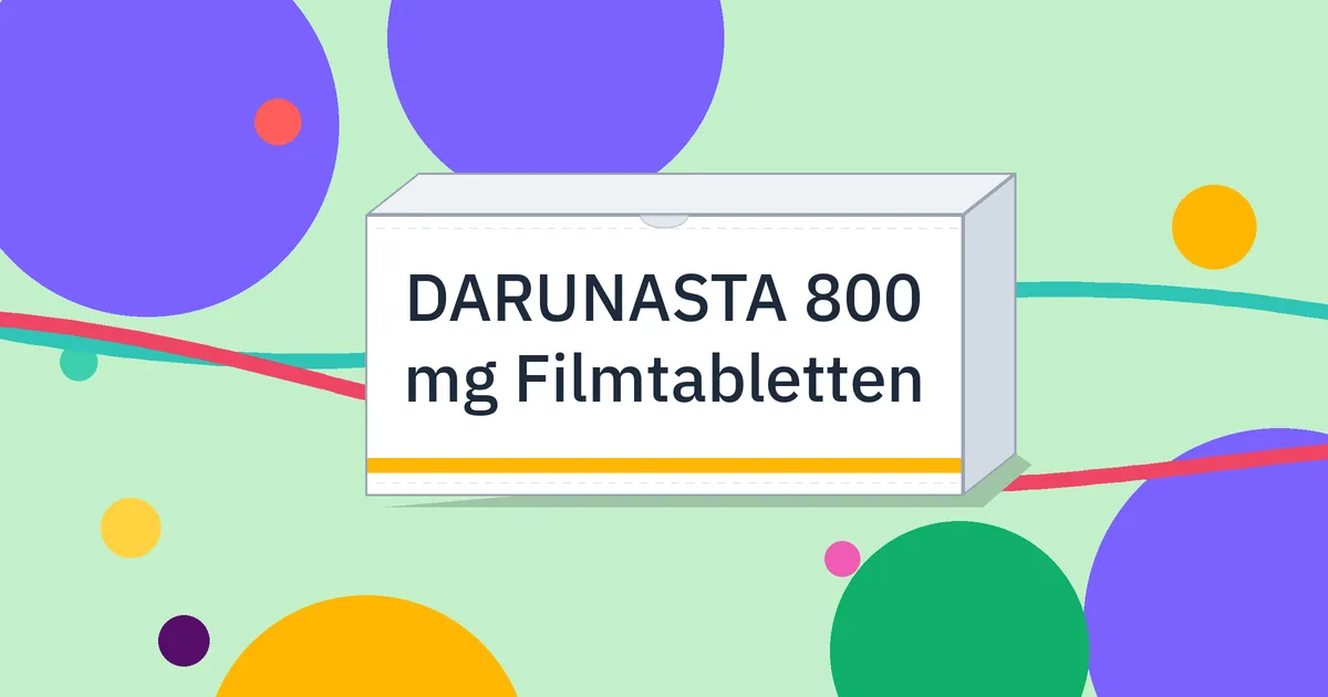 Symbolbild: Packung mit der Aufschrift DARUNASTA 800 mg Filmtabletten (PZN 15248757) – Verfügbarkeit und Bezug in Apotheken in Frankfurt am Main