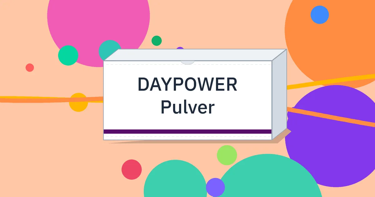 Symbolbild: Packung mit der Aufschrift DAYPOWER Pulver (PZN 19469538) – Verfügbarkeit und Bezug in Apotheken in Frankfurt am Main