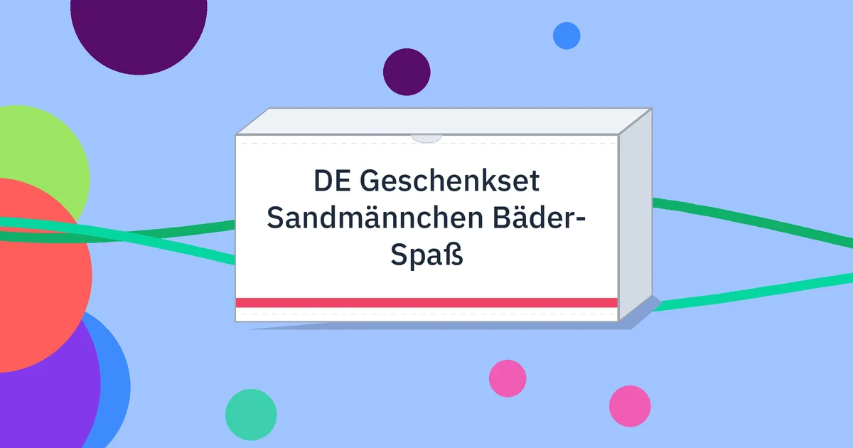 Symbolbild: Packung mit der Aufschrift DE Geschenkset Sandmännchen Bäder-Spaß (PZN 18134830) – Verfügbarkeit und Bezug in Apotheken in Frankfurt am Main
