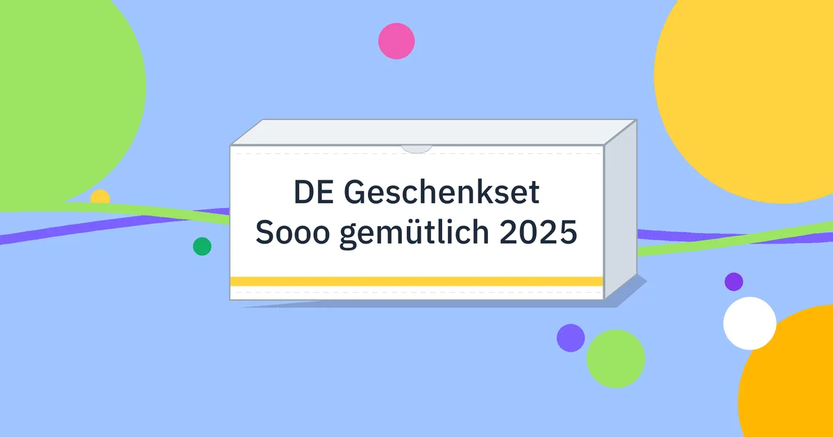 Symbolbild: Packung mit der Aufschrift DE Geschenkset Sooo gemütlich 2025 (PZN 19869574) – Verfügbarkeit und Bezug in Apotheken in Frankfurt am Main
