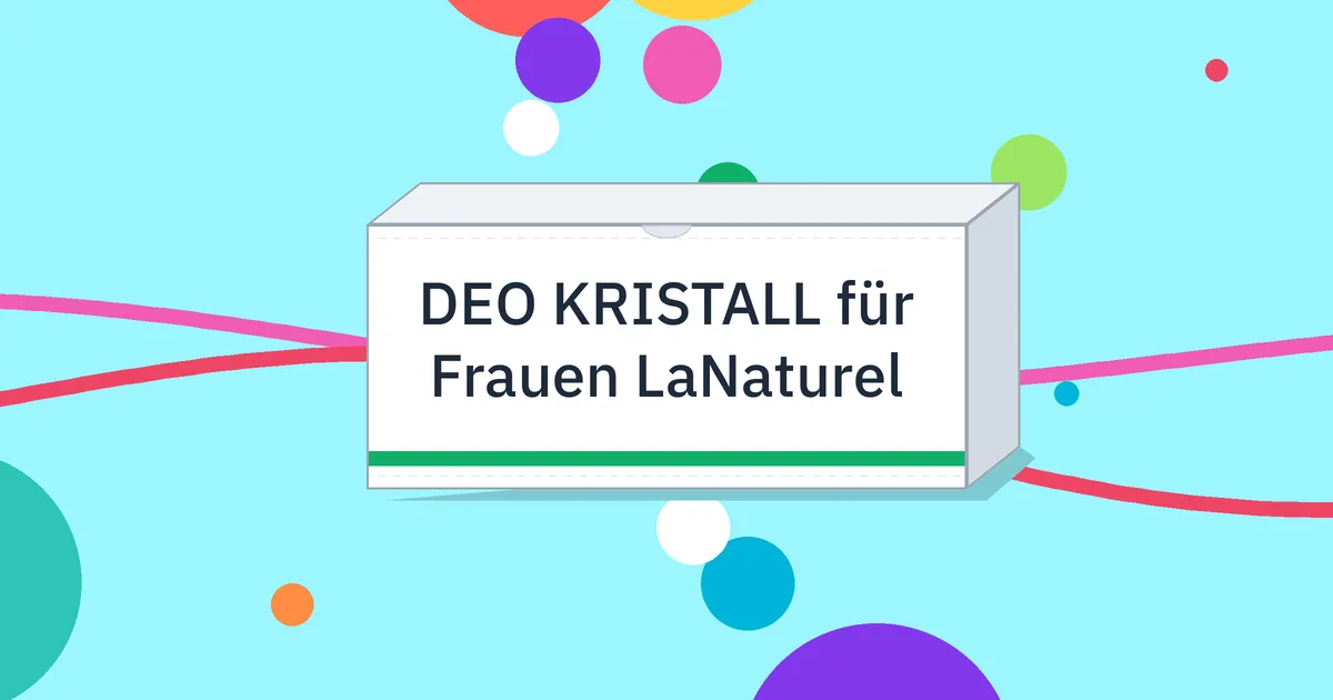 Symbolbild: Packung mit der Aufschrift DEO KRISTALL für Frauen LaNaturel (PZN 18841705) – Verfügbarkeit und Bezug in Apotheken in Frankfurt am Main