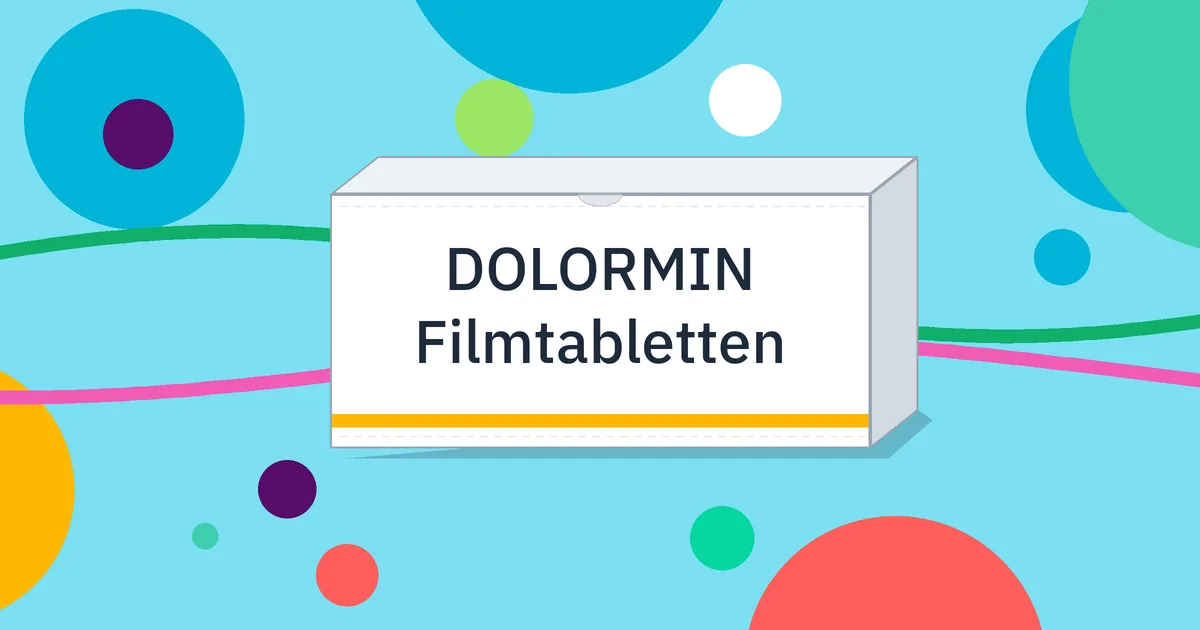 Symbolbild: Packung mit der Aufschrift DOLORMIN Filmtabletten (PZN 04590205) – Verfügbarkeit und Bezug in Apotheken in Frankfurt am Main