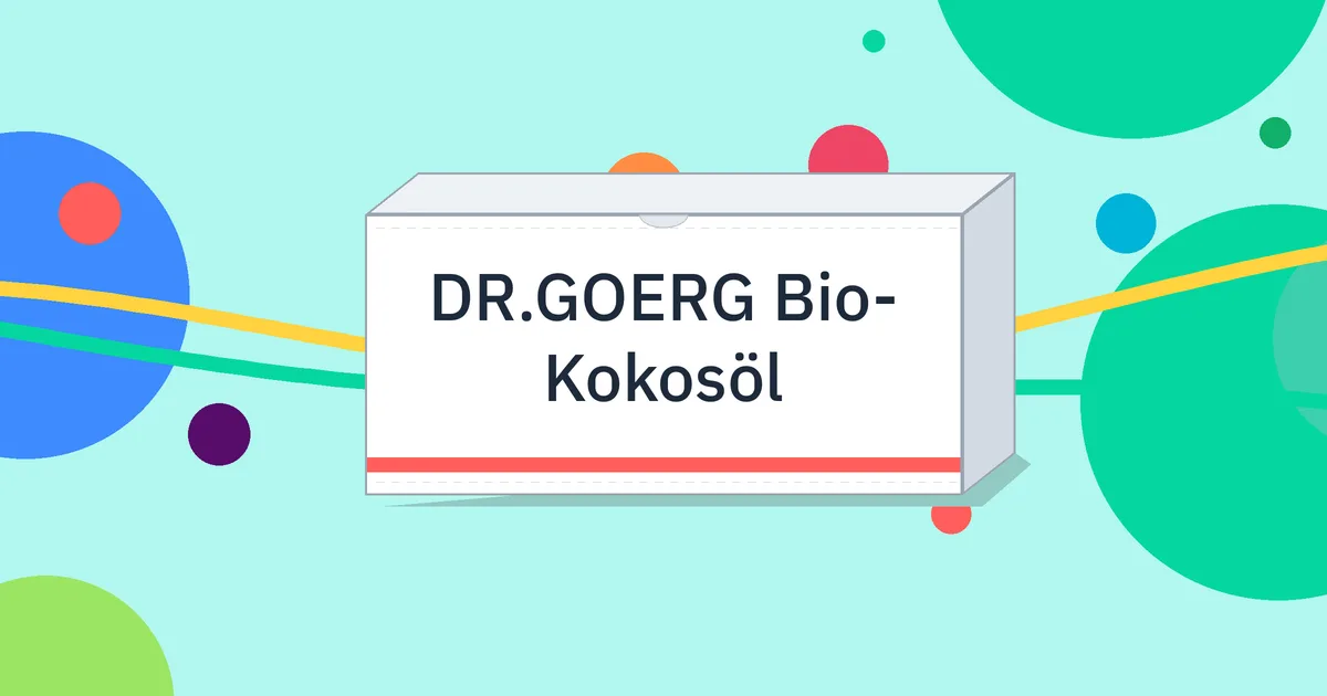 Symbolbild: Packung mit der Aufschrift DR.GOERG Bio-Kokosöl (PZN 11594675) – Verfügbarkeit und Bezug in Apotheken in Frankfurt am Main
