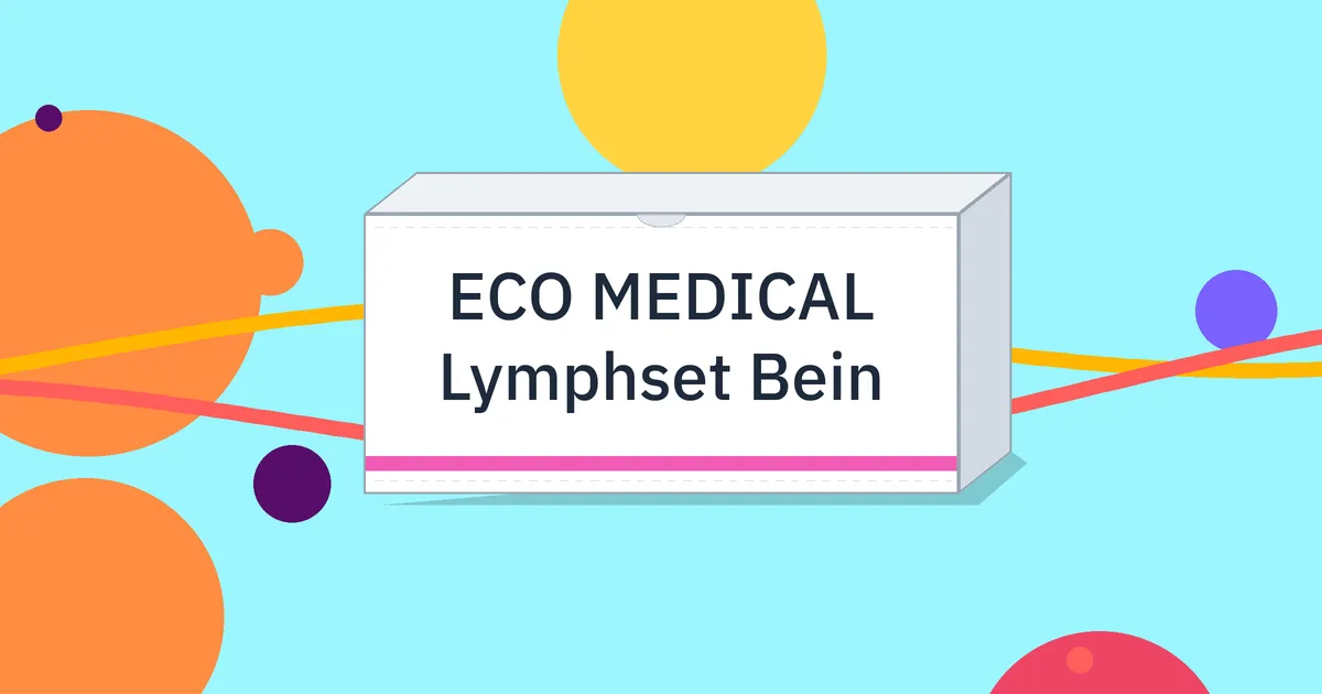 Symbolbild: Packung mit der Aufschrift ECO MEDICAL Lymphset Bein (PZN 01630559) – Verfügbarkeit und Bezug in Apotheken in Frankfurt am Main