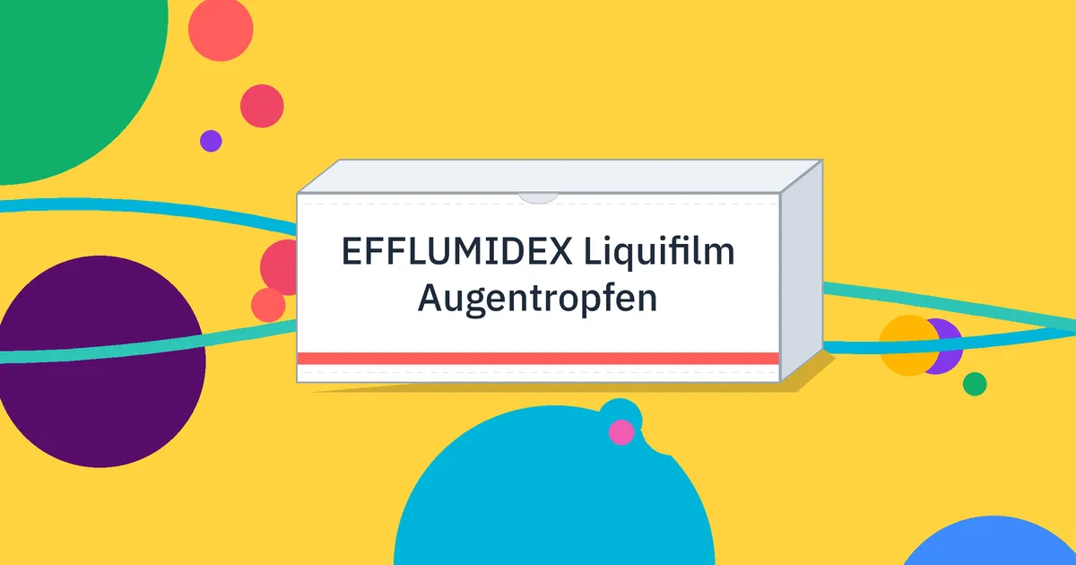 Symbolbild: Packung mit der Aufschrift EFFLUMIDEX Liquifilm Augentropfen (PZN 01685218) – Verfügbarkeit und Bezug in Apotheken in Frankfurt am Main