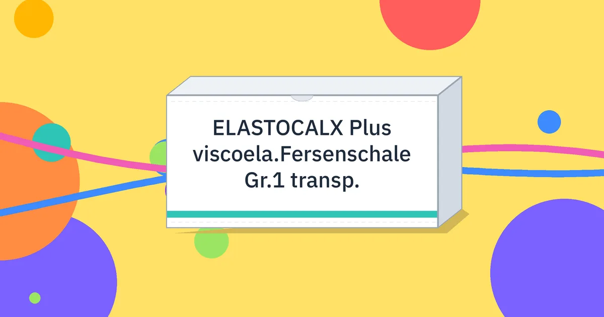 Symbolbild: Packung mit der Aufschrift ELASTOCALX Plus viscoela.Fersenschale Gr.1 transp. (PZN 13969375) – Verfügbarkeit und Bezug in Apotheken in Frankfurt am Main