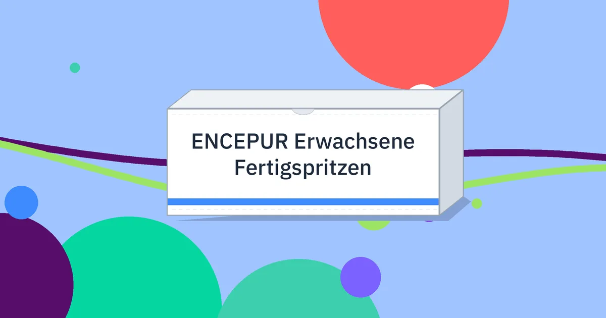 Symbolbild: Packung mit der Aufschrift ENCEPUR Erwachsene Fertigspritzen (PZN 19629982) – Verfügbarkeit und Bezug in Apotheken in Frankfurt am Main