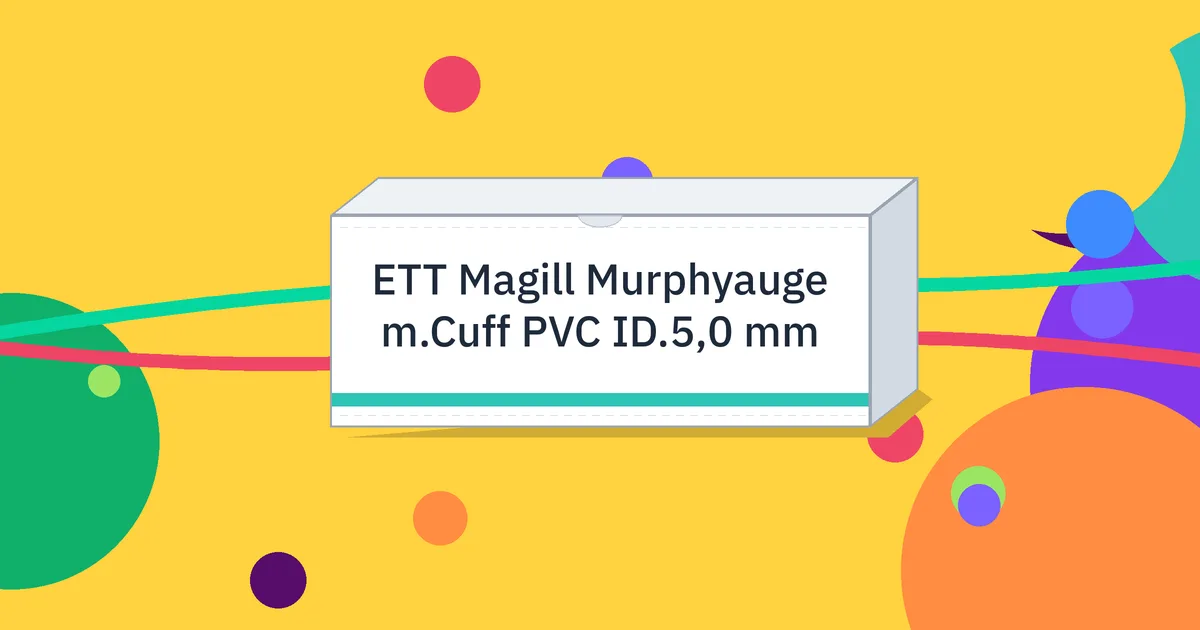 Symbolbild: Packung mit der Aufschrift ETT Magill Murphyauge m.Cuff PVC ID.5,0 mm (PZN 19120445) – Verfügbarkeit und Bezug in Apotheken in Frankfurt am Main