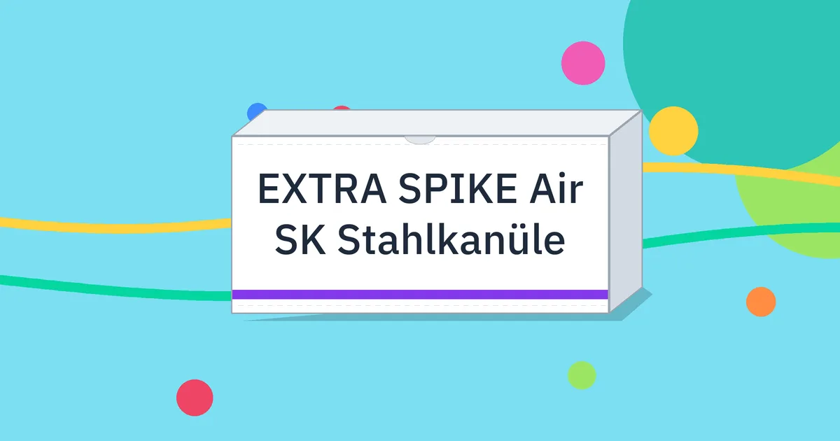 Symbolbild: Packung mit der Aufschrift EXTRA SPIKE Air SK Stahlkanüle (PZN 09330673) – Verfügbarkeit und Bezug in Apotheken in Frankfurt am Main