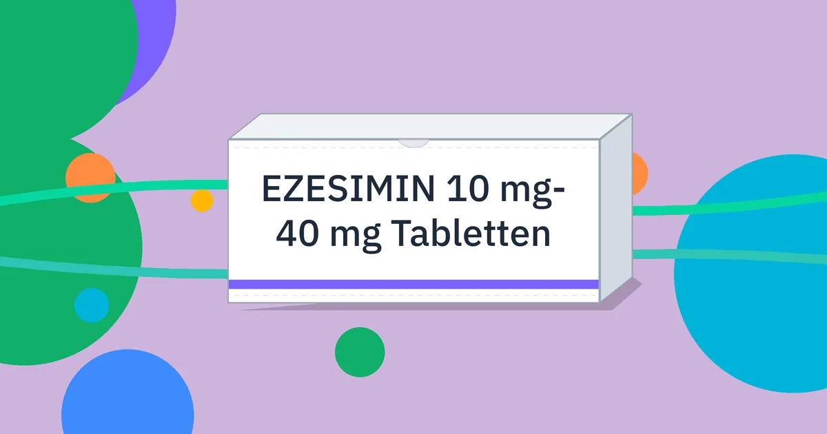 Symbolbild: Packung mit der Aufschrift EZESIMIN 10 mg-40 mg Tabletten (PZN 15415758) – Verfügbarkeit und Bezug in Apotheken in Frankfurt am Main