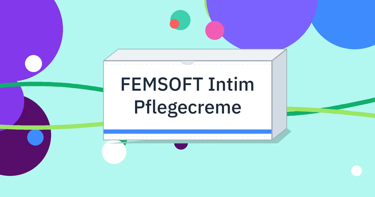 Symbolbild: Packung mit der Aufschrift FEMSOFT Intim Pflegecreme (PZN 16238778) – Verfügbarkeit und Bezug in Apotheken in Frankfurt am Main