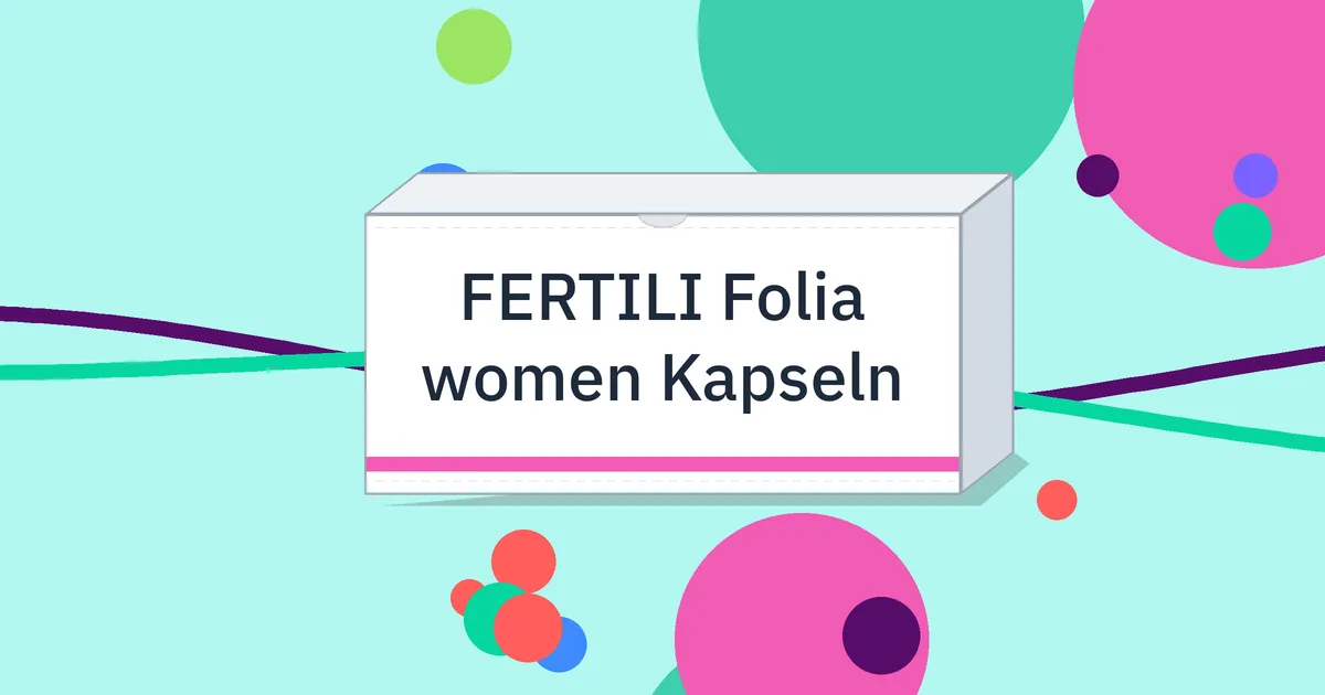 Symbolbild: Packung mit der Aufschrift FERTILI Folia women Kapseln (PZN 18702441) – Verfügbarkeit und Bezug in Apotheken in Frankfurt am Main