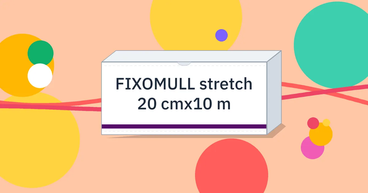 Symbolbild: Packung mit der Aufschrift FIXOMULL stretch 20 cmx10 m (PZN 04040686) – Verfügbarkeit und Bezug in Apotheken in Frankfurt am Main