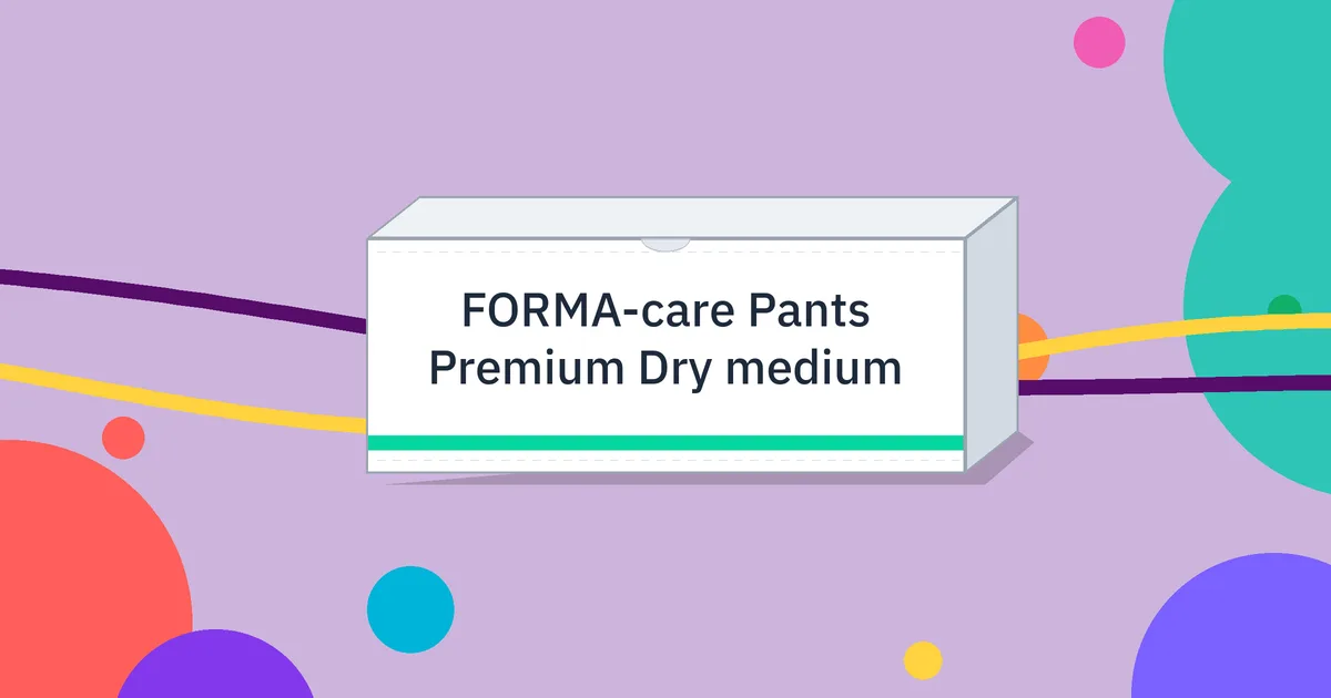 Symbolbild: Packung mit der Aufschrift FORMA-care Pants Premium Dry medium (PZN 18355873) – Verfügbarkeit und Bezug in Apotheken in Frankfurt am Main