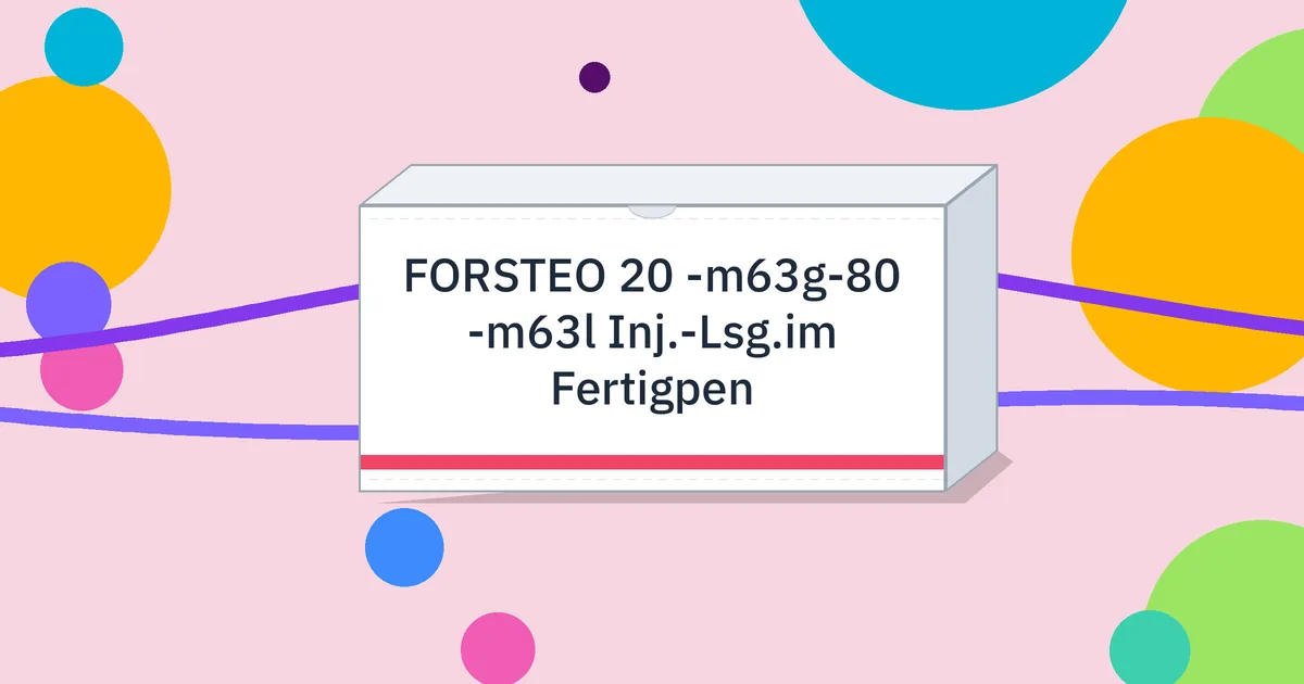 Symbolbild: Packung mit der Aufschrift FORSTEO 20 -m63g-80 -m63l Inj.-Lsg.im Fertigpen (PZN 06448032) – Verfügbarkeit und Bezug in Apotheken in Frankfurt am Main