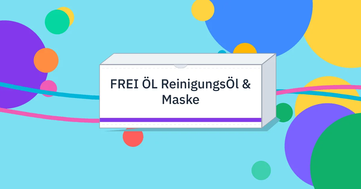 Symbolbild: Packung mit der Aufschrift FREI ÖL ReinigungsÖl & Maske (PZN 12645860) – Verfügbarkeit und Bezug in Apotheken in Frankfurt am Main
