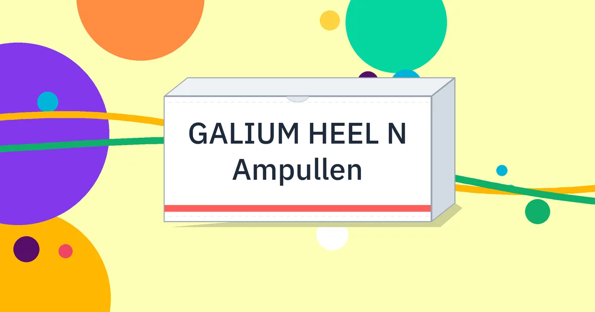 Symbolbild: Packung mit der Aufschrift GALIUM HEEL N Ampullen (PZN 01675763) – Verfügbarkeit und Bezug in Apotheken in Frankfurt am Main